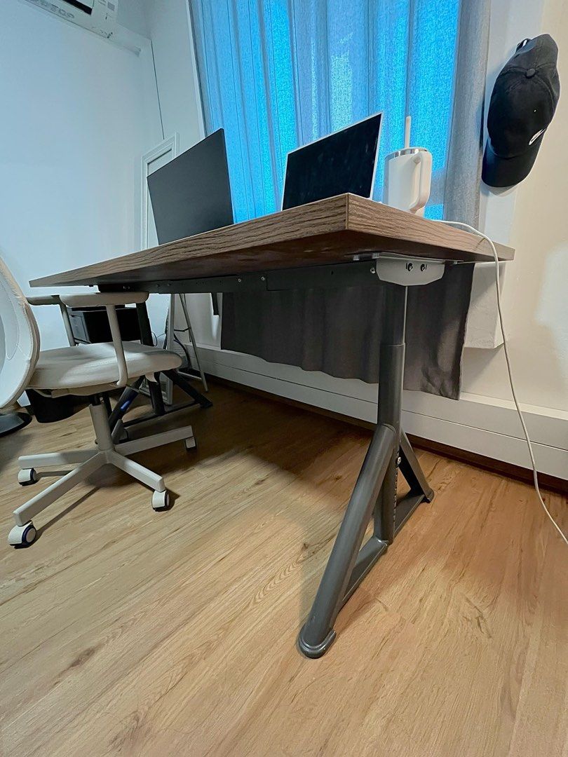 Adjustable Standing Desk - Wood Finish, Furniture & Home Living ...