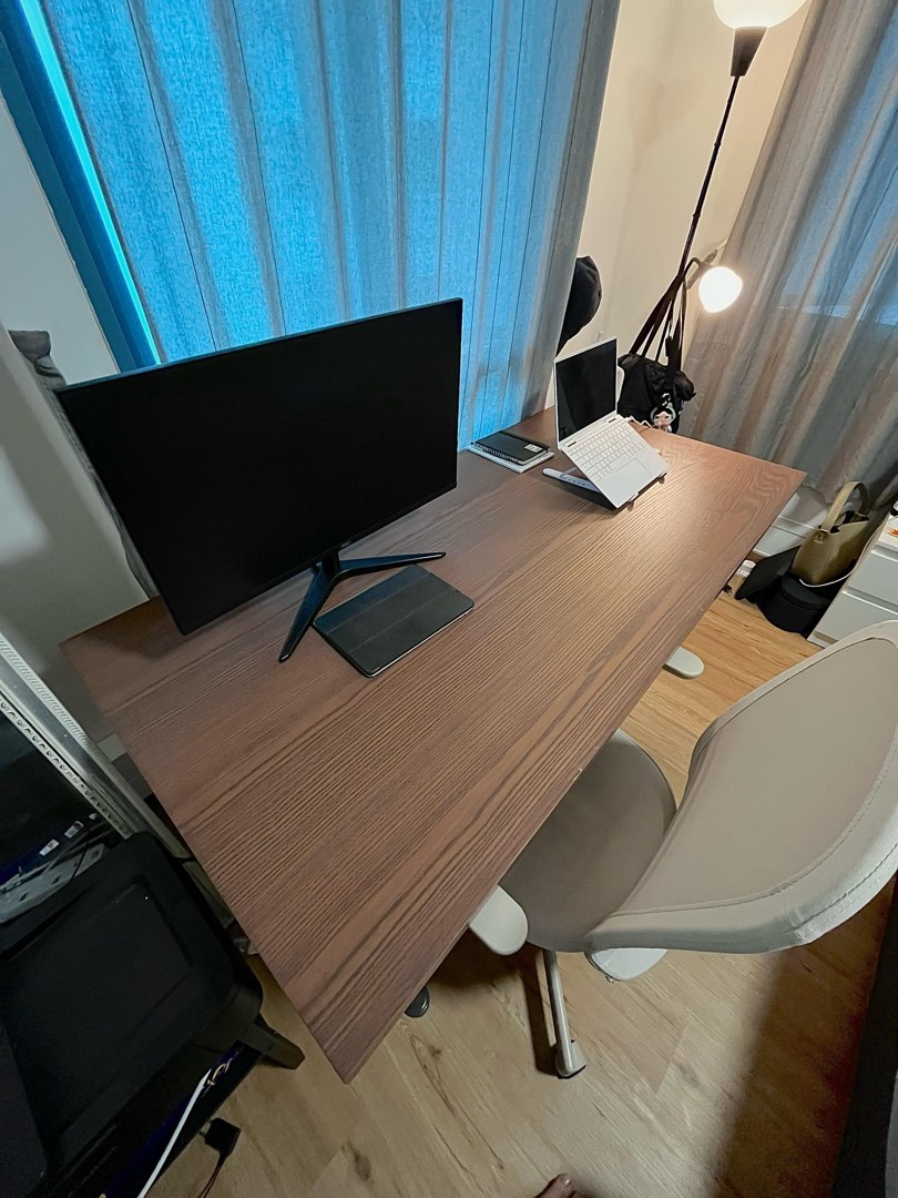 Adjustable Standing Desk - Wood Finish, Furniture & Home Living ...