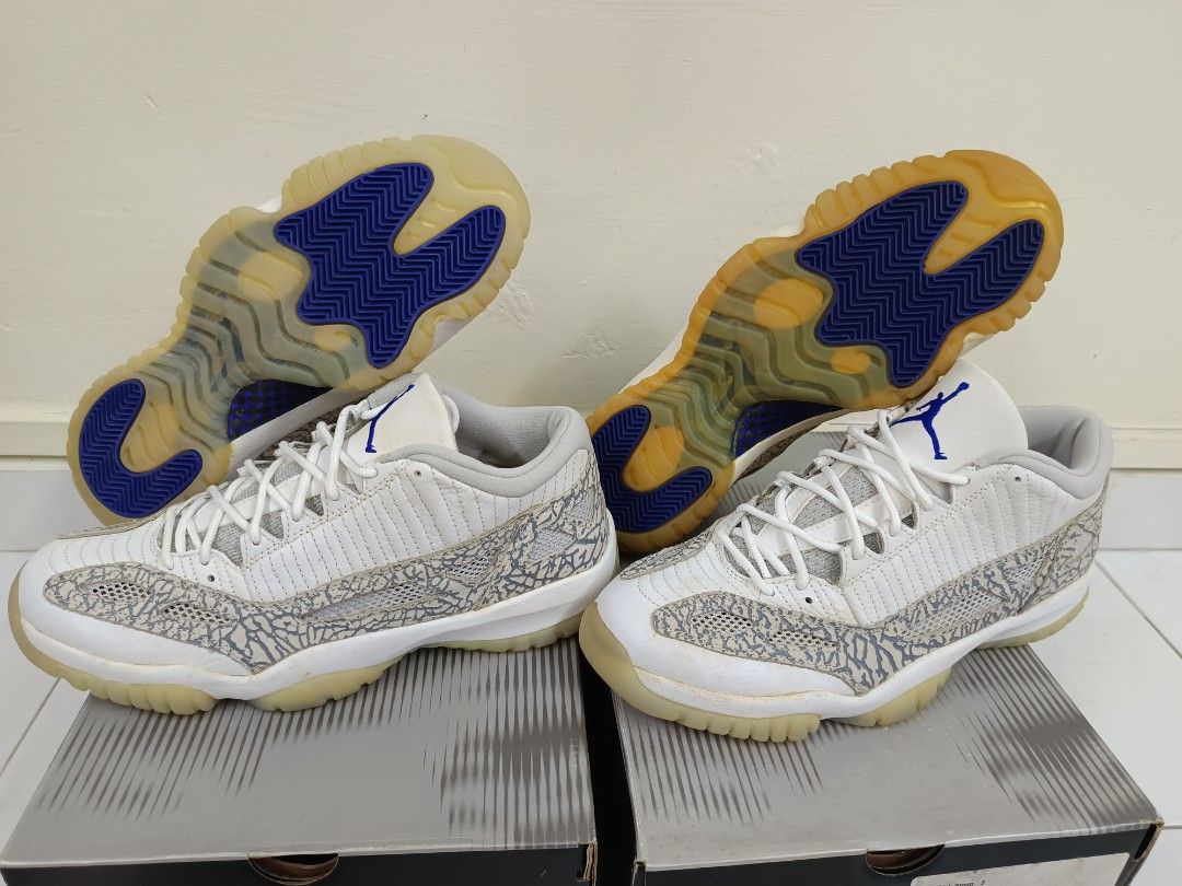 Air Jordan 11 Retro Low - White/Cement Grey, Men's Fashion, Footwear ...