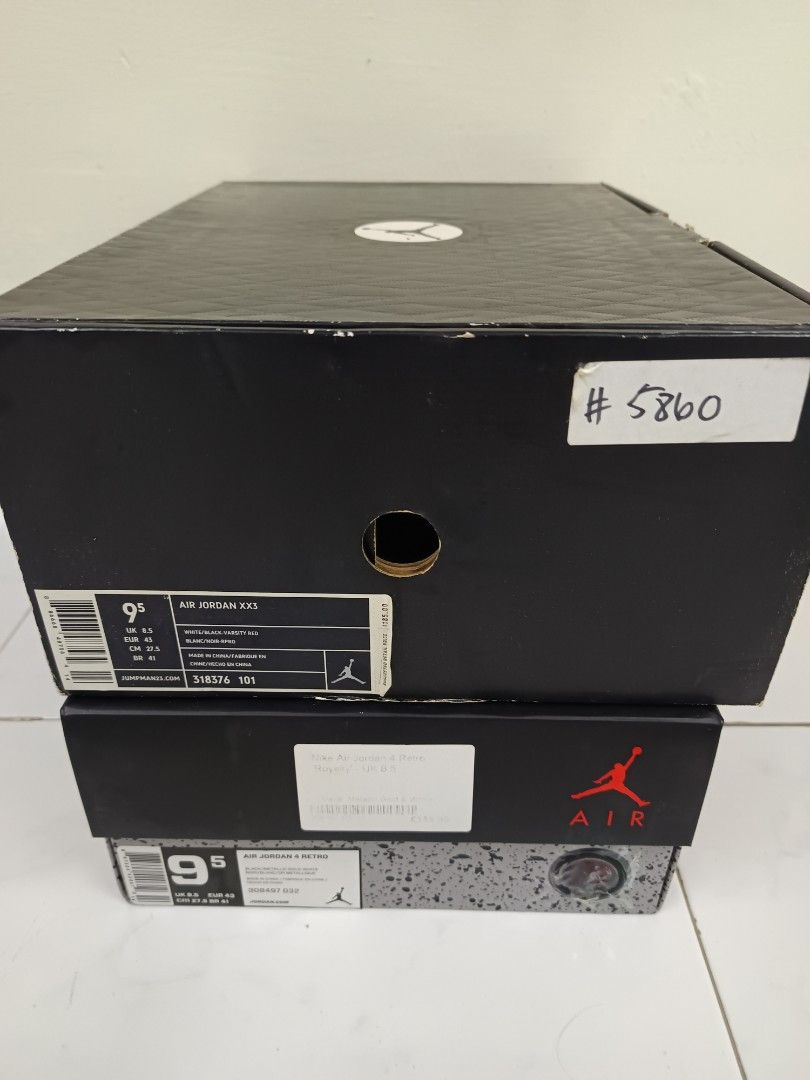 Air Jordan 4 & 23 Sneakers - Size 9.5, Men's Fashion, Footwear ...