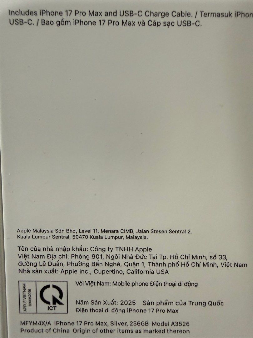 Apple iPhone 17 Pro Max - Silver - 256GB - Brand New, Mobile Phones ...