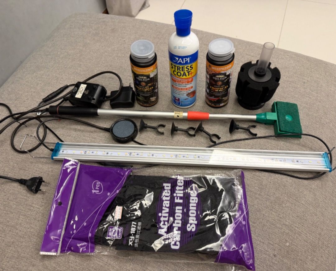 Aquarium Starter Kit - Light, Filter, Water Conditioner, Pet Supplies ...