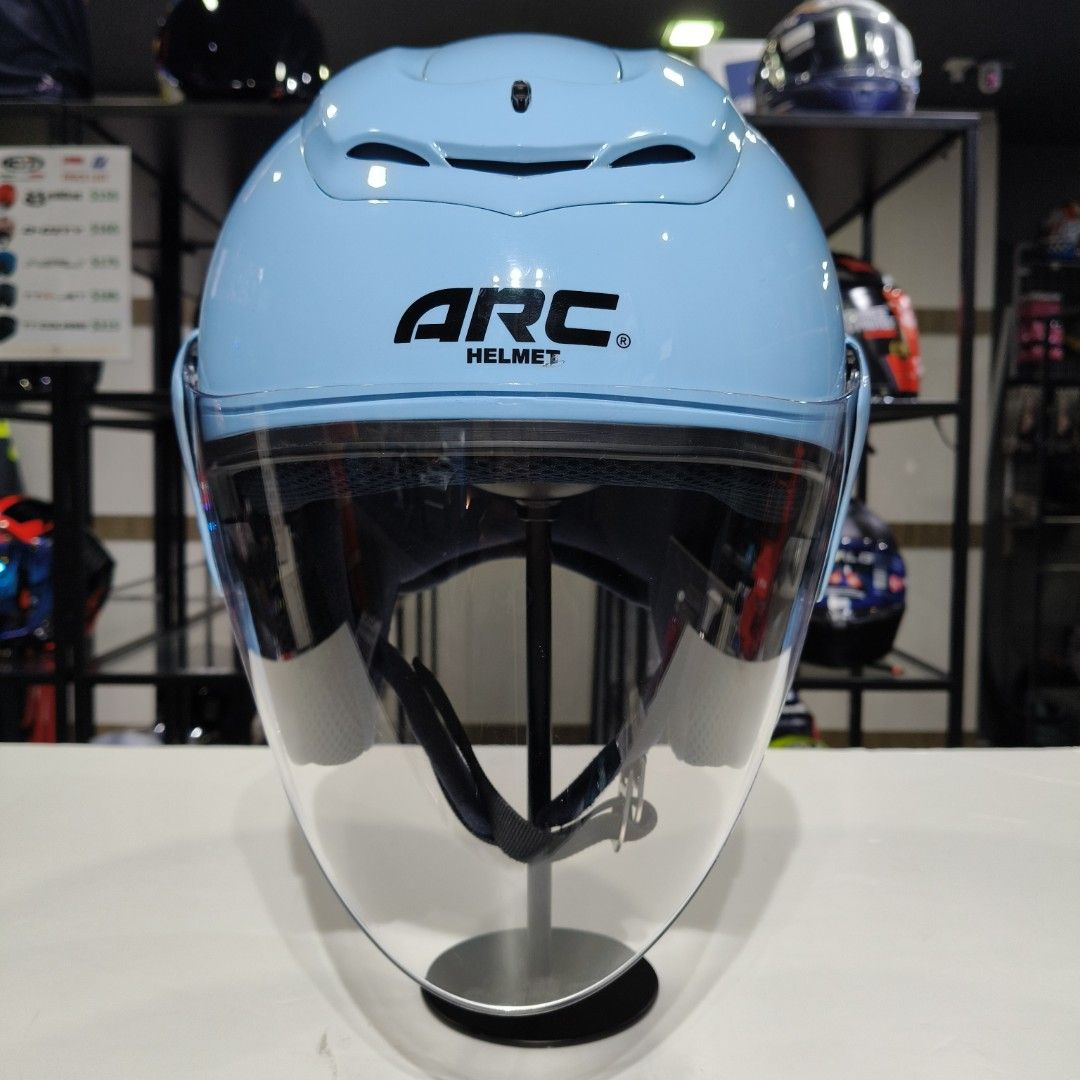 ARC RITZ PASTEL BLUE HELMET, Motorcycles, Motorcycle Apparel on Carousell