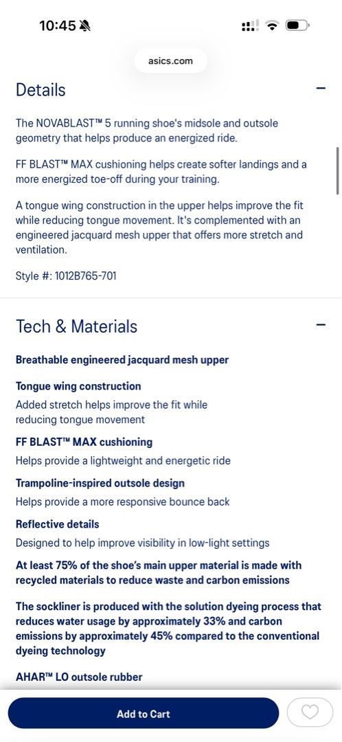 ASICS Novablast 5 Women's Running Shoes, Women's Fashion, Footwear ...