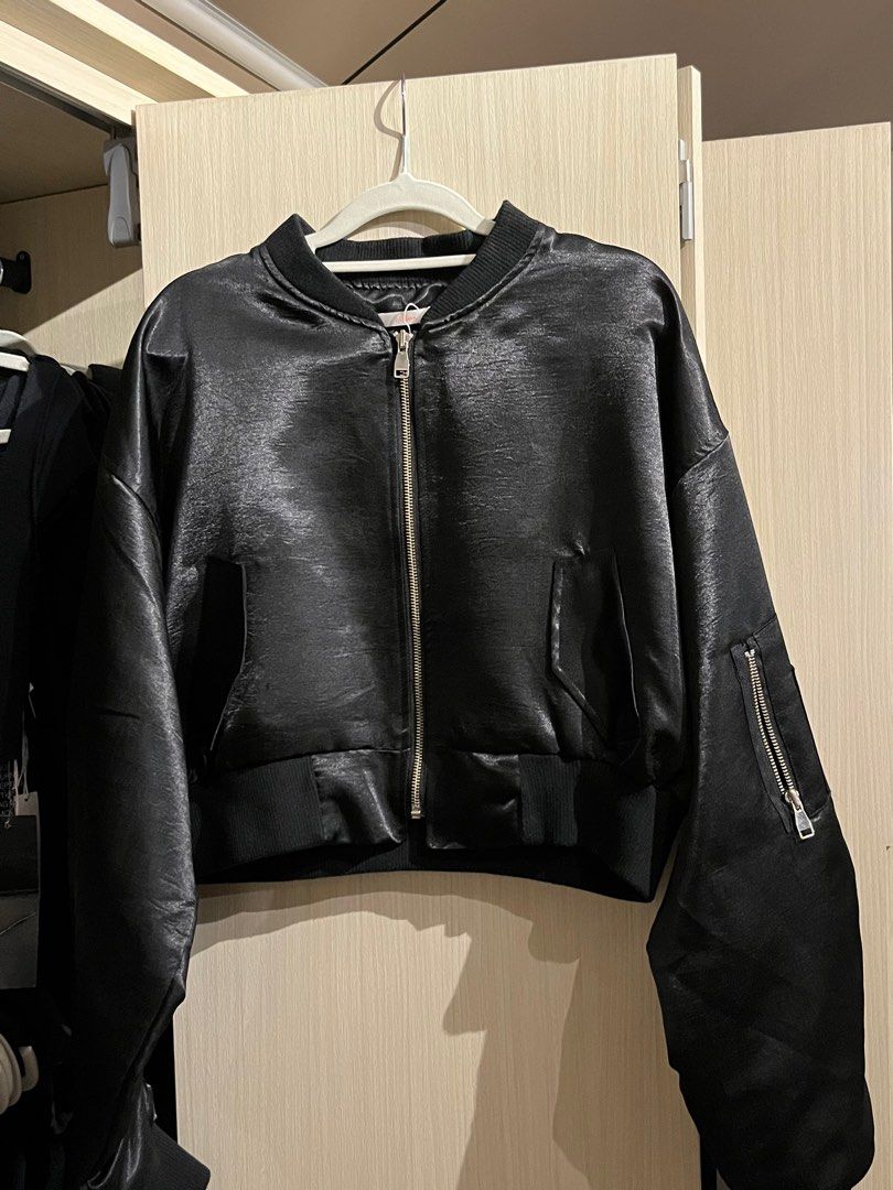 ATMOS PINK Not Your Baby Bomber, Women's Fashion, Coats, Jackets and ...