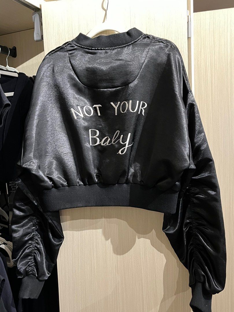 ATMOS PINK Not Your Baby Bomber, Women's Fashion, Coats, Jackets and ...