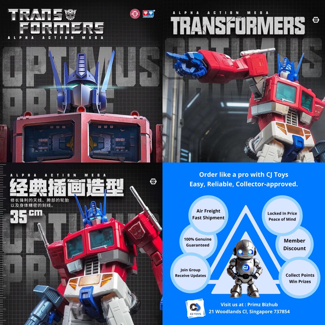 Auldey Alpha Action Mega (AAM) Optimus Prime Limited Edition, Hobbies ...