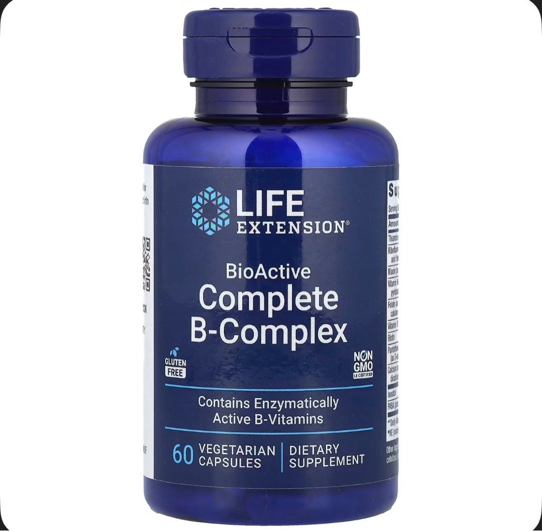 BioActive Complete B-Complex, 60 Vegetarian Capsules, Health & Nutrition, Health Supplements ...