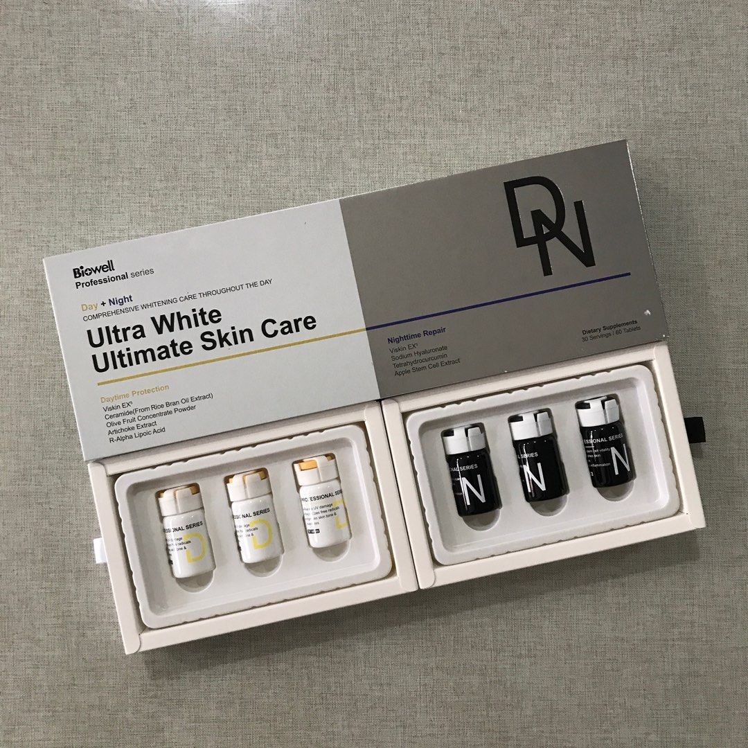 Biowell Day+Night Ultra White Ultimate Skin Care Whitening Supplements ...