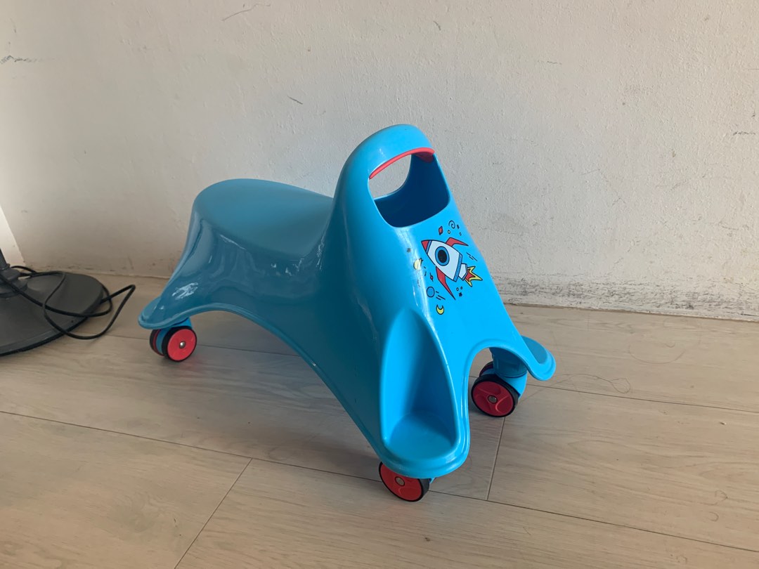 Blue Rocket Ride-on Toy, Babies & Kids, Infant Playtime on Carousell