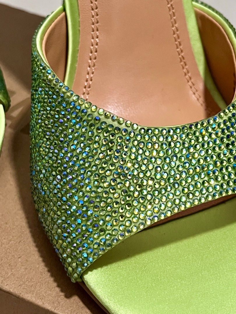 Brand New Steve Madden Green Crystal Heels | US 7 👠 , Women's Fashion ...