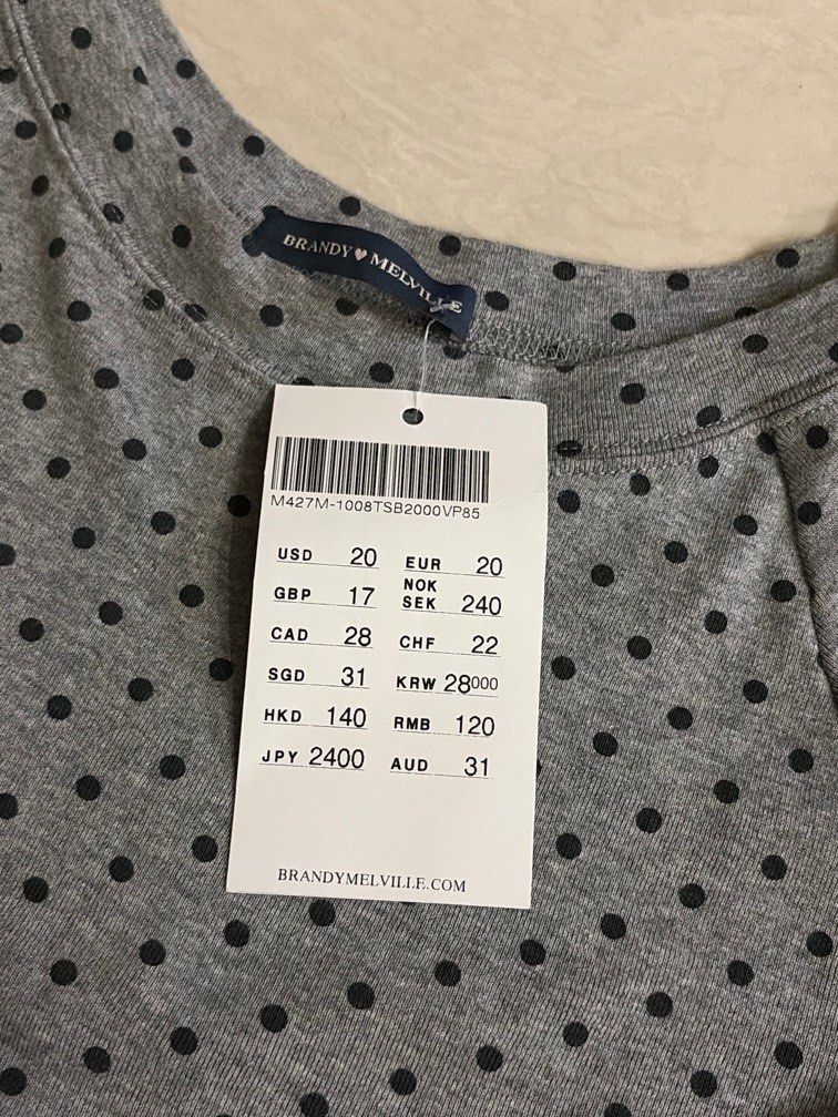 Brandy Melville Polka Dot Elena And Ginny Tops, Women's Fashion, Tops ...