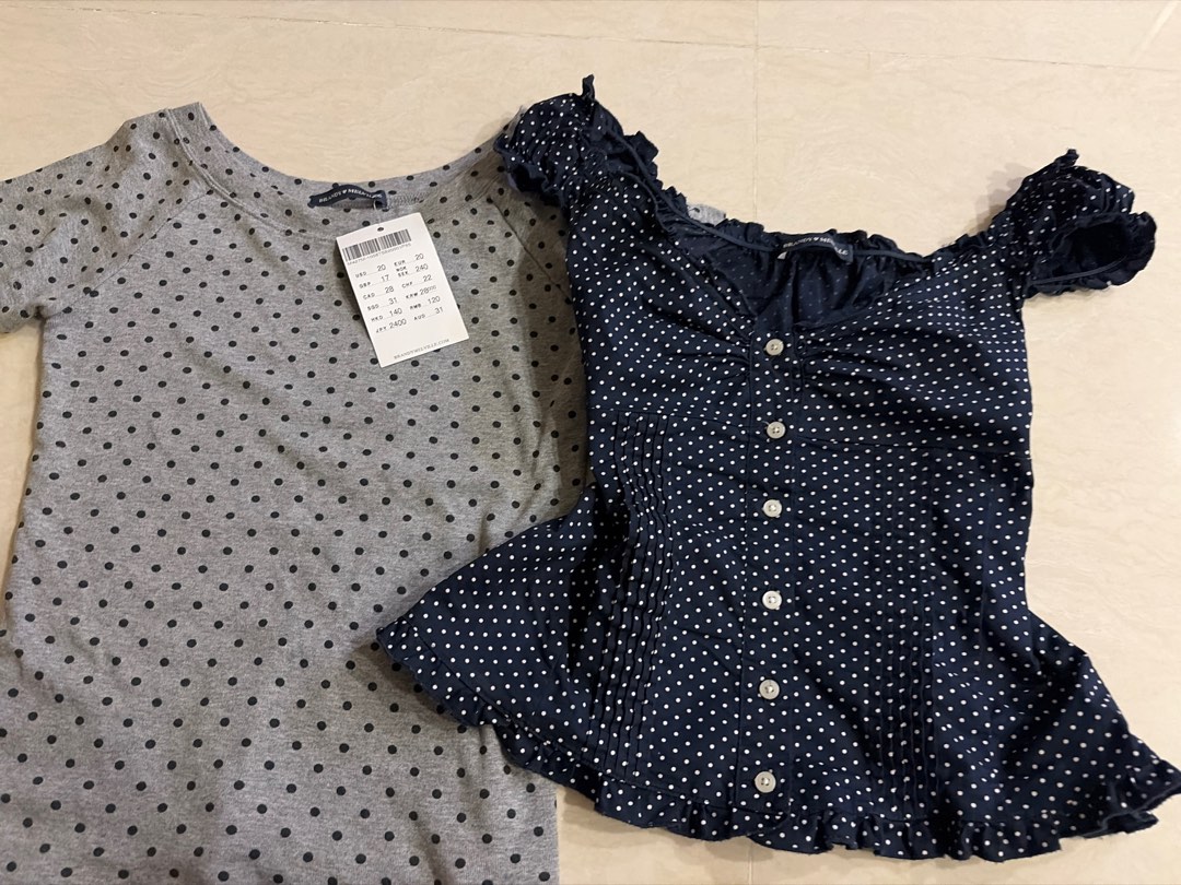 Brandy Melville Polka Dot Elena And Ginny Tops, Women's Fashion, Tops ...
