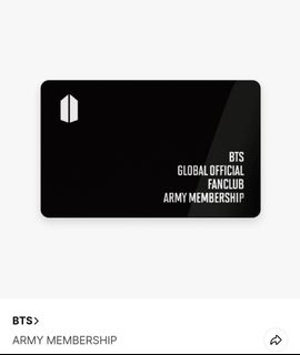 WTS BTS 6TH ARMY MEMBERSHIP KIT PHOTO TICKET, Hobbies & Toys ...