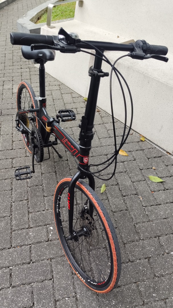 Camel CM700 Folding Bicycle 20" inch- Black Red 7 Speed, Sports ...