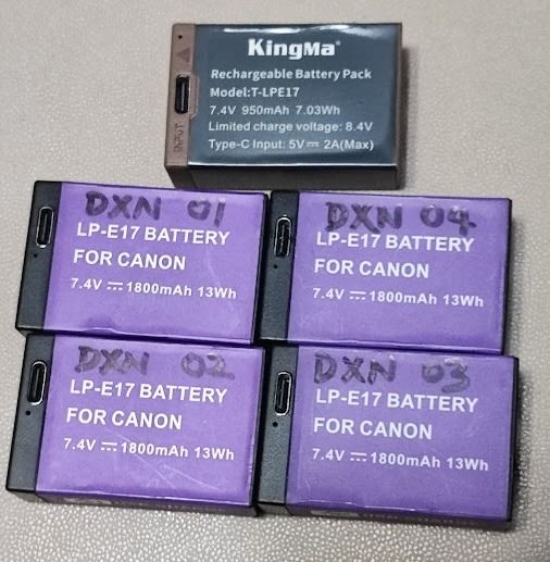 Canon compatible LP-E17 camera battery (for EOS R50 R50v R8 R10 RP R100 ...