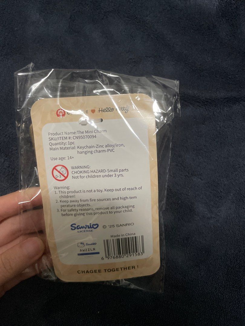 Chagee x Hello Kitty Mini Charm - Brand New, Women's Fashion, Jewelry ...