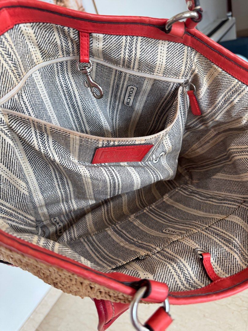 Coach Straw Tote Bag, Women's Fashion, Bags & Wallets, Tote Bags on ...