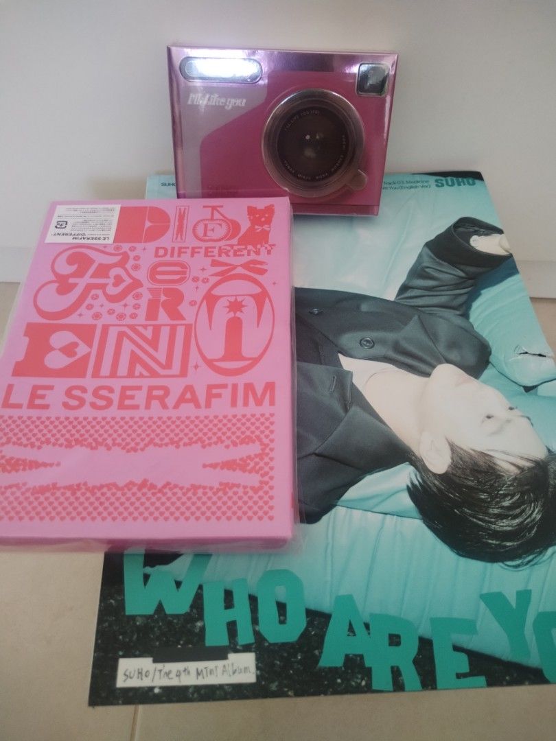 COMBO ALBUM KOREA ILLIT, LE SSERAFIM AND EXO-SUHO, Hobbies & Toys ...