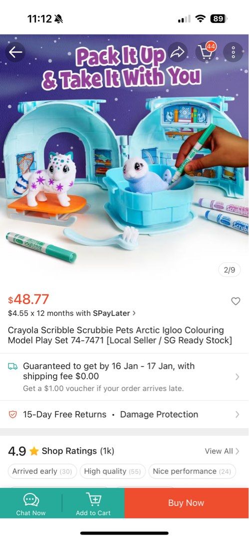 Crayola Scribble Scrubbie Pets Arctic Igloo Play Set, Toys ...
