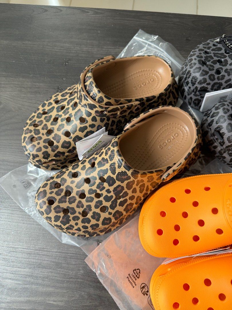 Crocs Bae Clog Leopard Print Clogs, Women's Fashion, Footwear, Sandals ...
