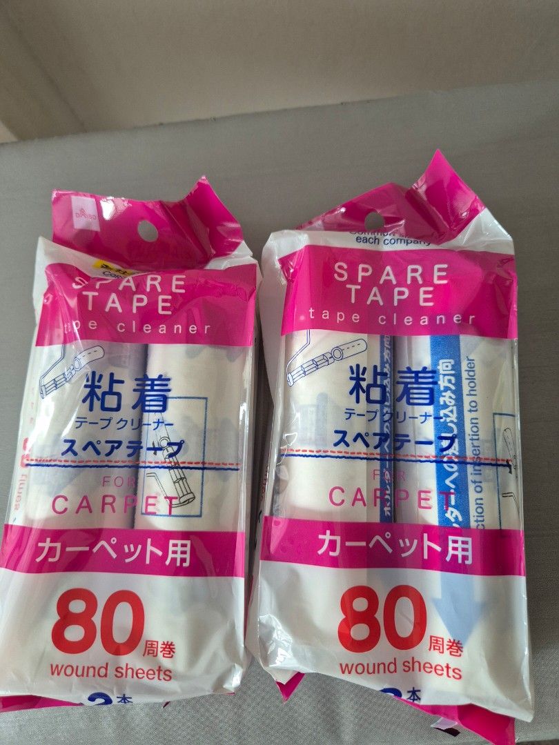 Daiso Carpet Cleaner Spare Tape (2 Packs), Furniture & Home Living ...