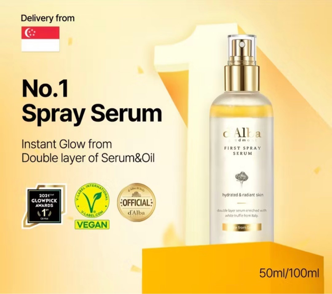d'Alba First Spray Serum 100ml - Instant Glow, Beauty & Personal Care ...