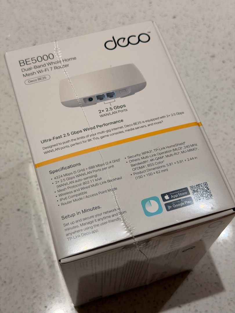 Deco BE5000 Wi-Fi 7 Mesh Router, Computers & Tech, Parts & Accessories ...