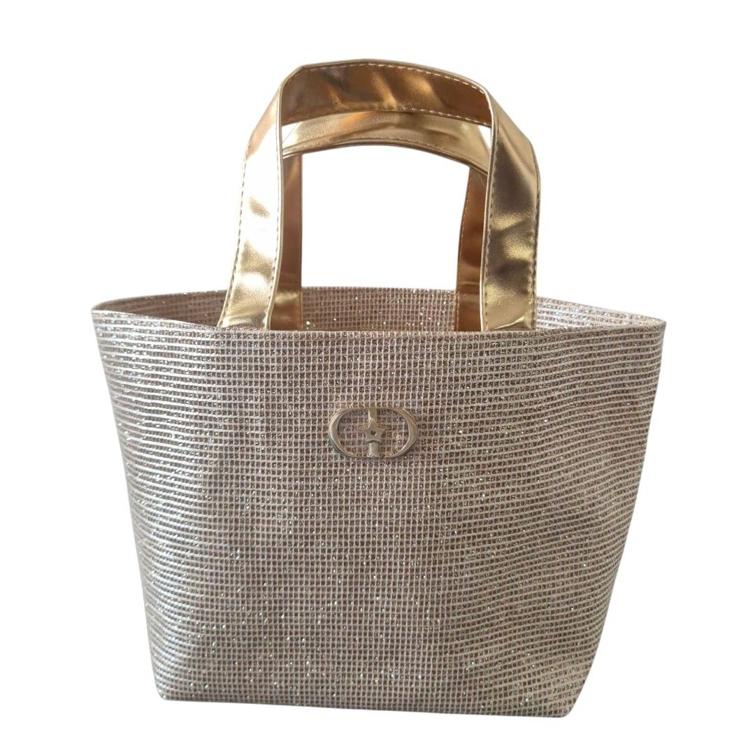 Dior Mini Tote Bag - Gold, Luxury, Bags & Wallets on Carousell