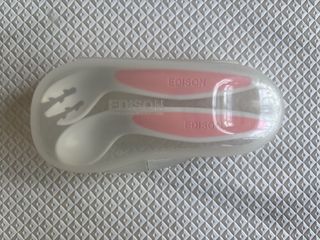 Grabease Baby Fork and Spoon Set - White, Babies & Kids, Nursing ...