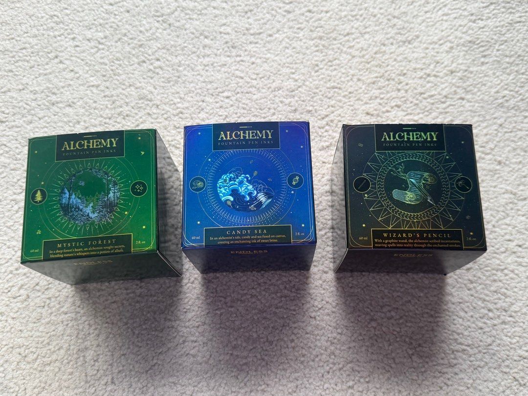 ENDLESS Alchemy Fountain Pen Ink - Mystic Forest, Candy Sea, Wizard's ...