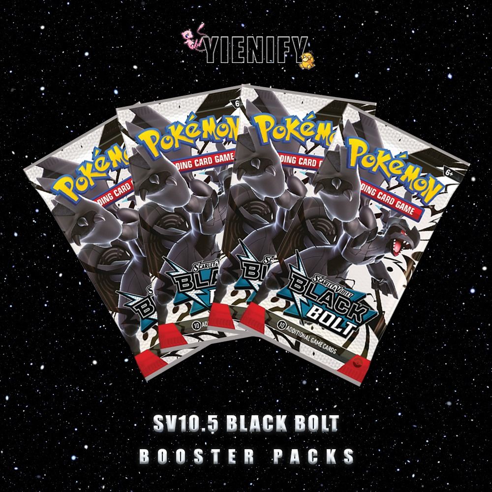 English Pokemon SV10.5 Black Bolt Booster Packs, Hobbies & Toys, Toys ...