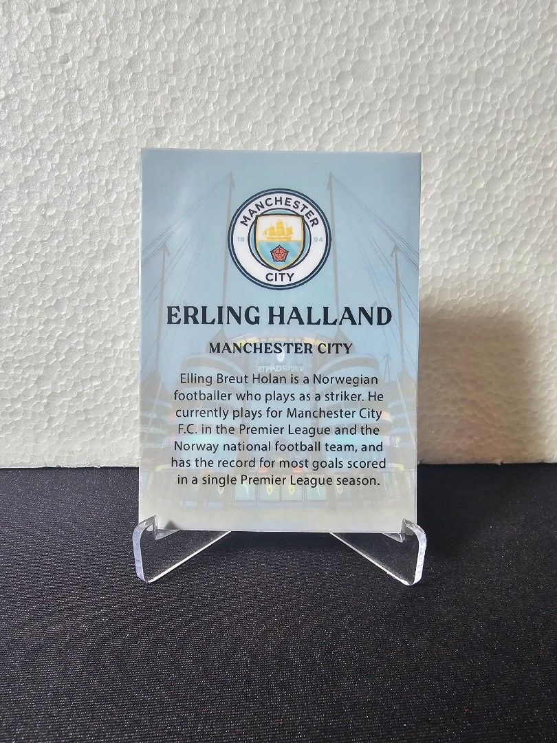 Erling Haaland Manchester City Autograph Card (CUSTOM CARD), Hobbies ...
