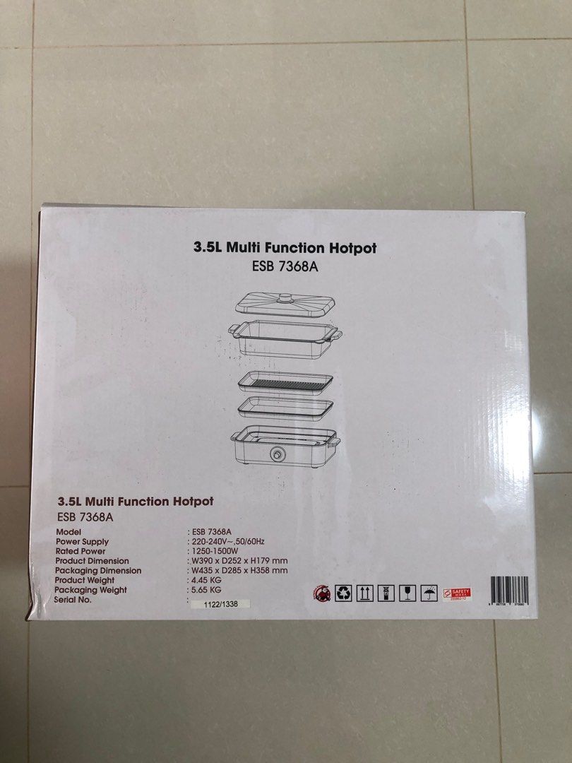 (BRAND NEW) EuropAce 3.5L Multi Function Hotpot ESB 7368A, TV & Home ...