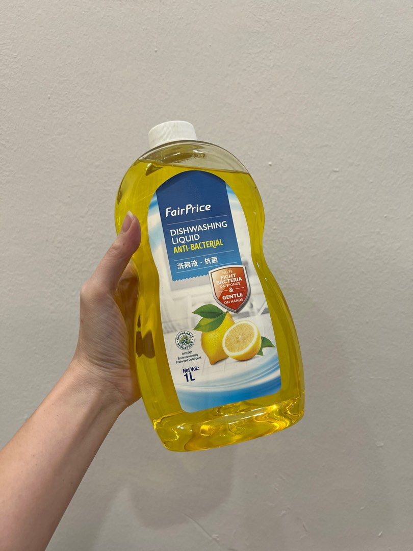 FairPrice Dishwashing Liquid Anti-Bacterial 1L, Furniture & Home Living ...