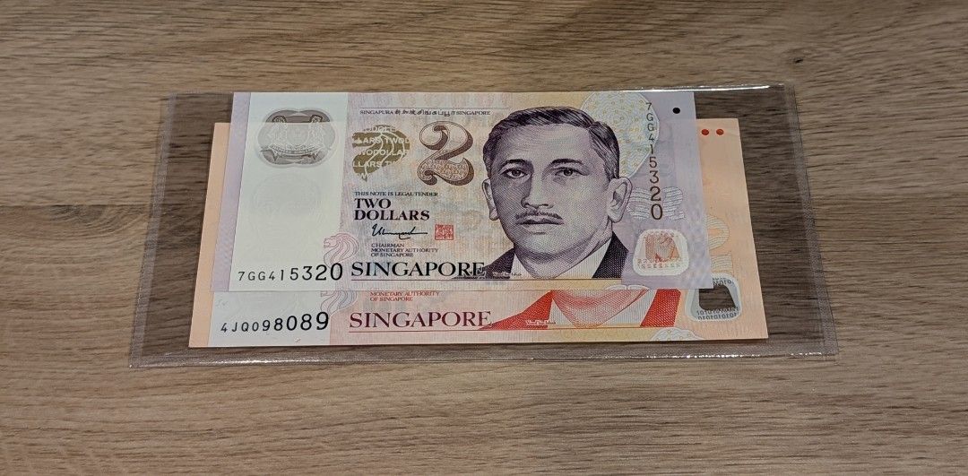 Fancy Number Singapore $2 and $10 Banknotes, Hobbies & Toys ...