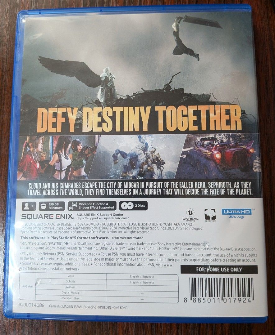 Final Fantasy VII Rebirth - PS5, Video Gaming, Video Games, PlayStation ...