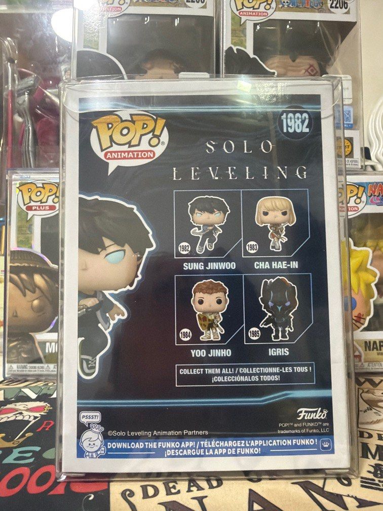 Funko Pop! Animation Solo Leveling Sung Jinwoo CHASE #1982, Hobbies ...