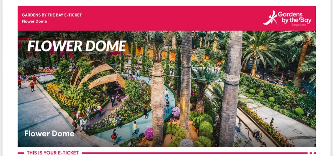 Gardens by the Bay Flower Dome E-Ticket, Tickets & Vouchers, Local ...