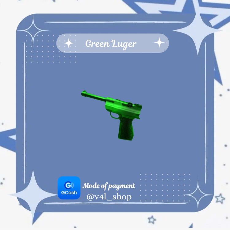 Green luger | Mm2 | Roblox, Video Gaming, Gaming Accessories, In-Game ...