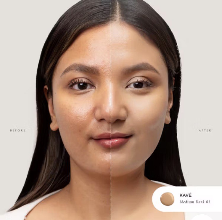 Guele KAVE BARE Skin Tint (Tinted Moisturizer NEW SHADE MEDIUM DARK TAN ...