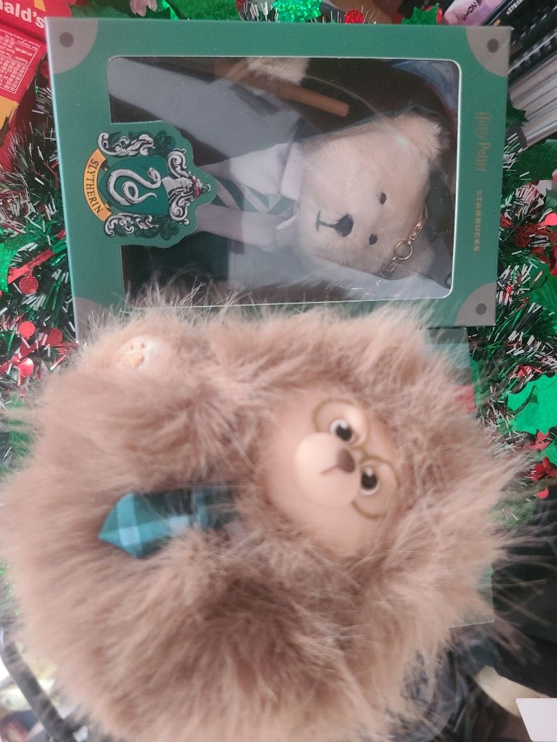 Harry Potter x Starbucks Slytherin Bear Plush + Hairy Boom Bearista ...