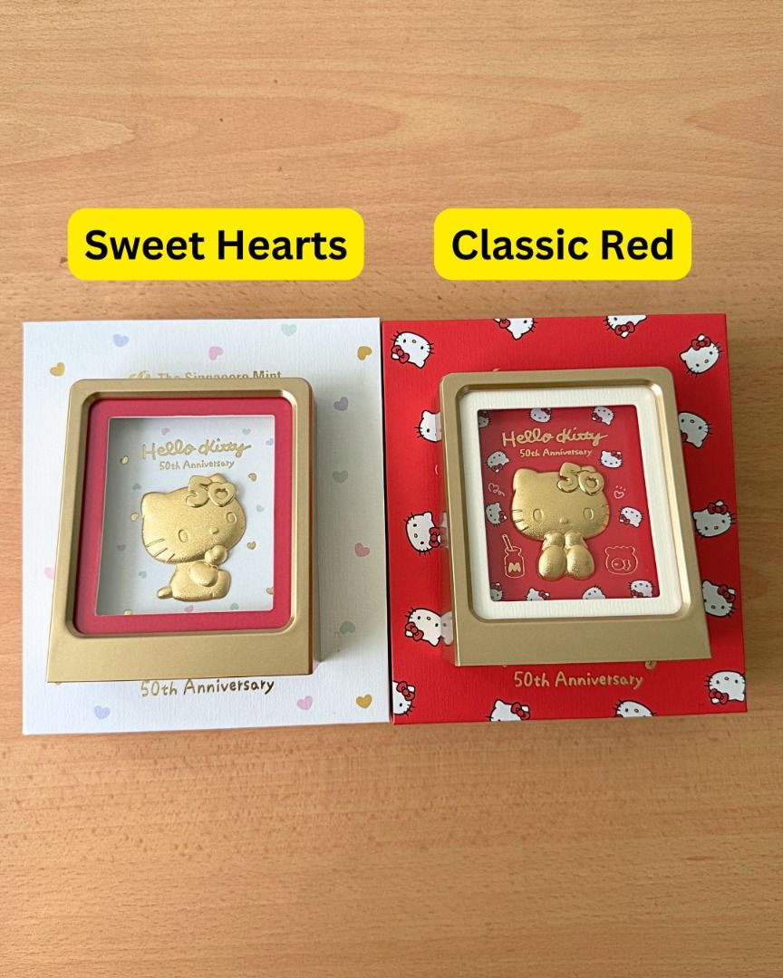 Sanrio Hello Kitty 50th Anniversary 24K Gold Foil in Frame | The ...