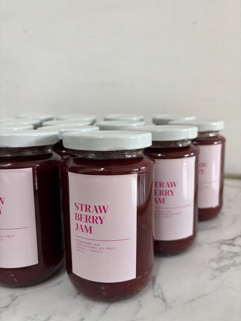 Homemade Strawberry Jam - 400g, Food & Drinks, Homemade Bakes on Carousell