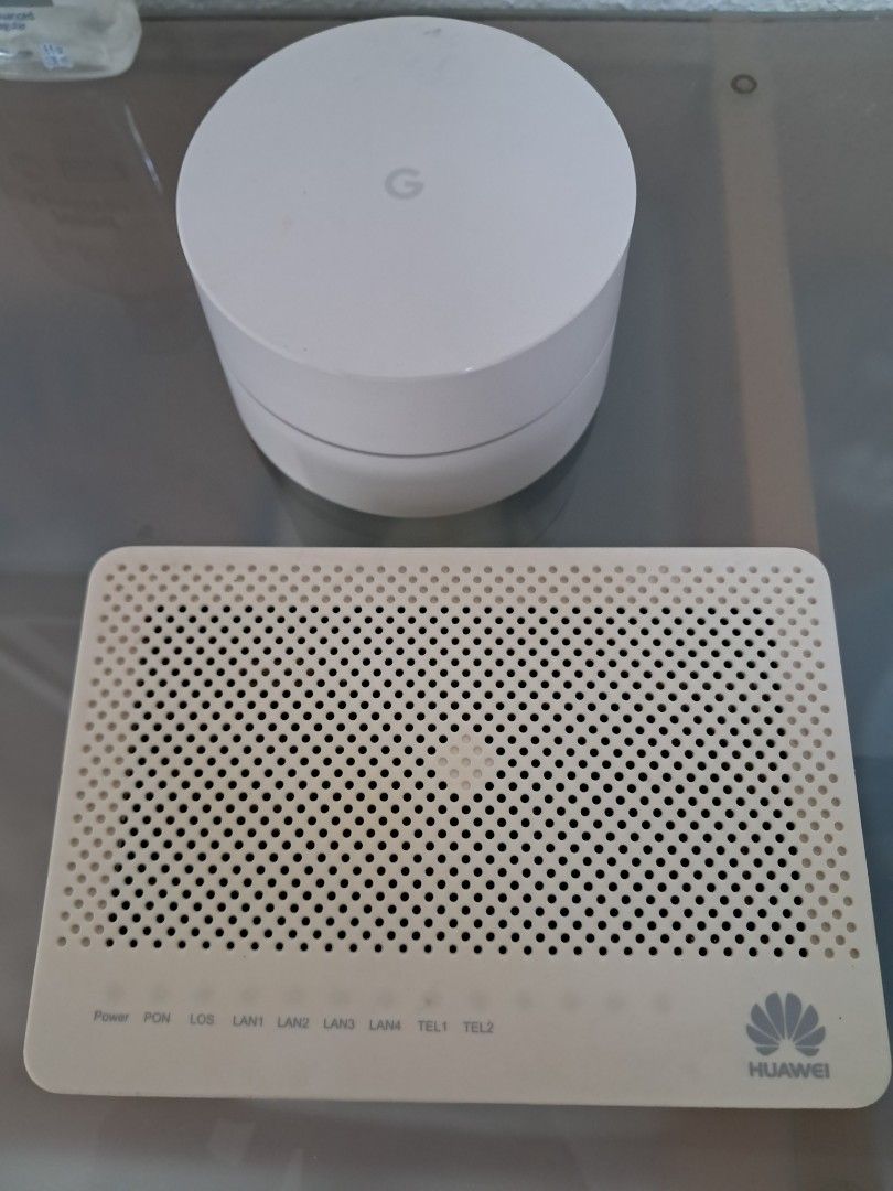 Huawei Echolife Router and Google Wifi Mesh, Computers & Tech, Parts ...