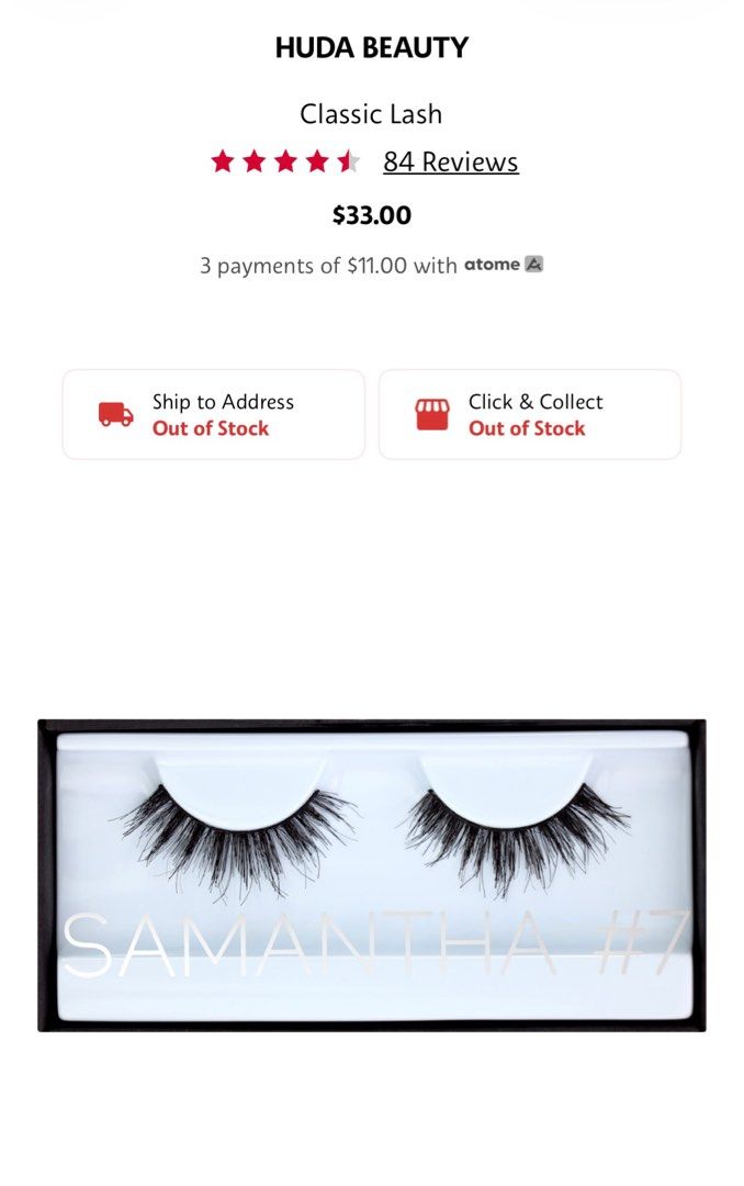 Huda Beauty Classic Lash in Samantha #7 BRAND NEW!!, Beauty & Personal ...