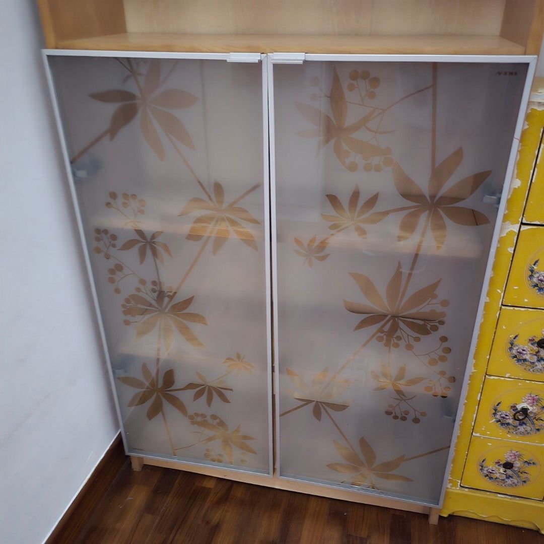Ikea Billy Glass doors, Furniture & Home Living, Furniture, Shelves ...