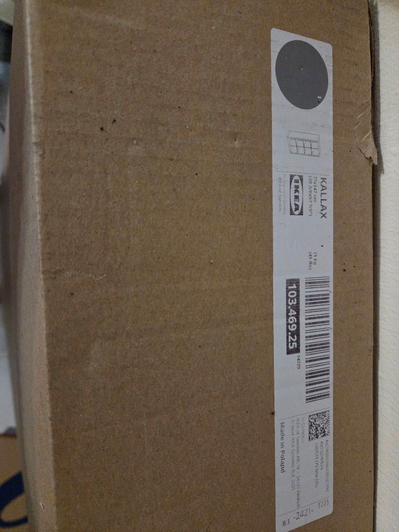 IKEA Kallax Shelving Unit Flat Pack - Grey, Furniture & Home Living ...