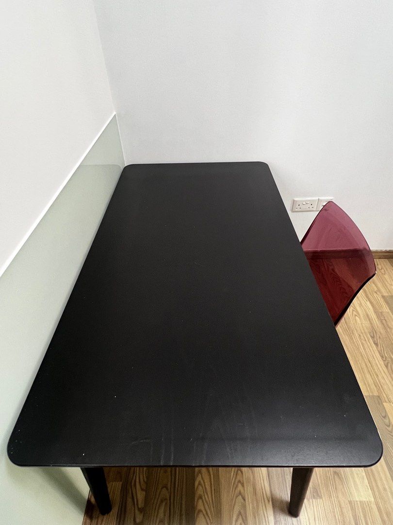 IKEA LISABO Table - Black/Ash Veneer, Furniture & Home Living ...