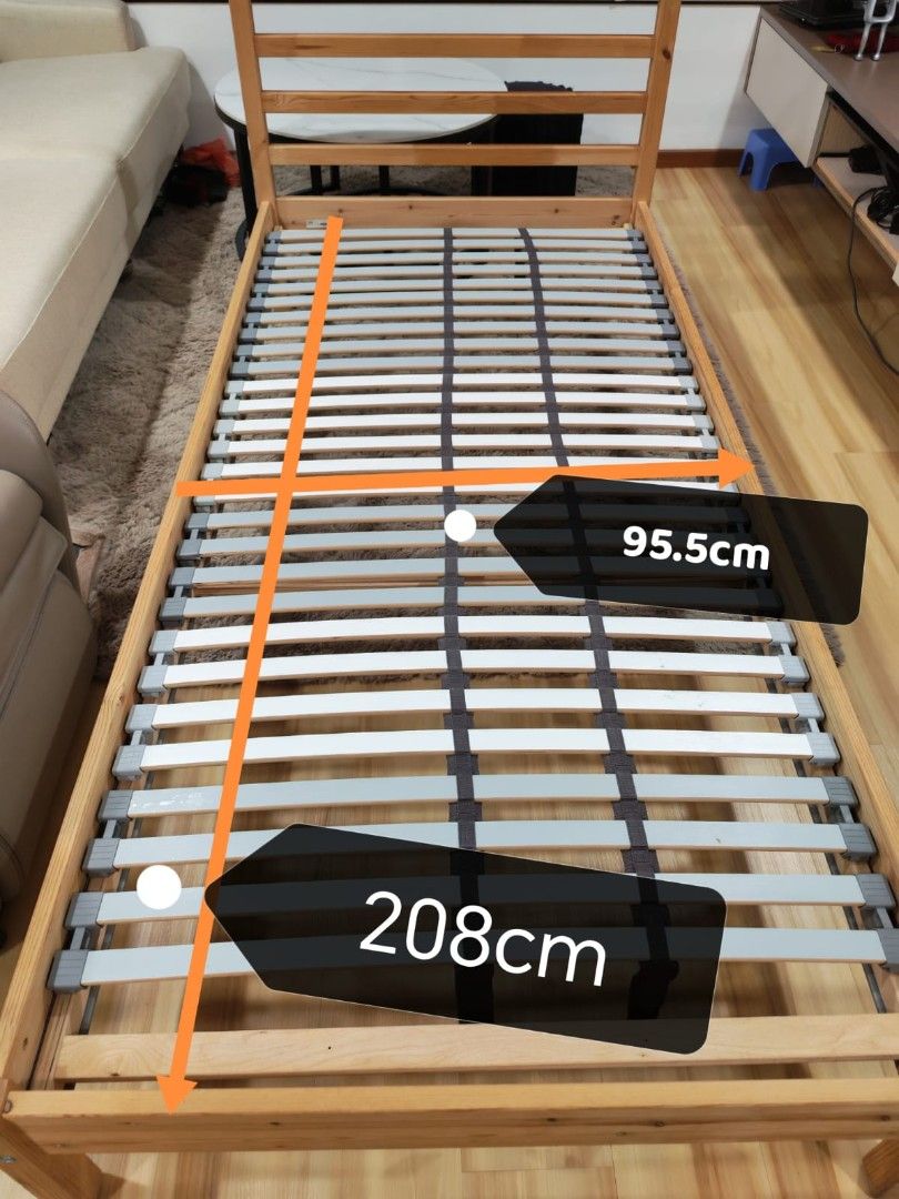 IKEA TARVA Single Bed Frame, Furniture & Home Living, Furniture, Bed ...